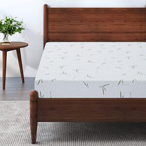 iululu twin mattress, 6 inch memory foam mattress in a box, green tea gel infused mattresses with breathable bamboo cover for cool sleep, medium firm supportive, certipur-us certified