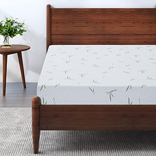 IULULU Twin Mattress, 6 Inch Memory Foam Mattress in a Box, Green Tea Gel Infused Mattresses with Breathable Bamboo Cover for Cool Sleep, Medium Firm Supportive, CertiPUR-US Certified