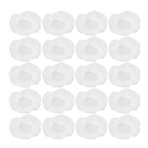 generic headphone covers 100pcs disposable non- woven headset ear covers- stretchable sanitary replacement earpads covers- white