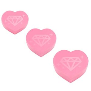 KUMGROT 6pcs Diamond Painting Trays Heart Diamond Art Tray Rhinestone Tray Storage Box Diamond Painting Accessories Trays for DIY Craft Bead Pink 3 Different Size