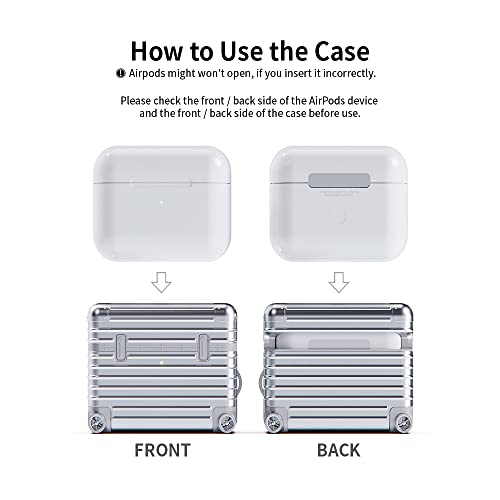 miak AirPods 3 Case Cover, Protective Cover with Keychain ONLY for Apple AirPods 3rd Generation, Supports Wireless Charging, Silver