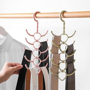 WENROU Non-Slip Tie Hanger Scarf Hangers Scarf Organizer Scarf Holder Legging Hanger Closet Space Saver,Green