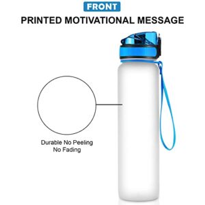 34HD Stop Slacking Drink Your Water 32 Oz Water Track Bottle, Water Bottle With Time Marker, Reminder Water Bottle, Motivational Insulated Water Bottle