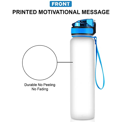 34HD Stop Slacking Drink Your Water 32 Oz Water Track Bottle, Water Bottle With Time Marker, Reminder Water Bottle, Motivational Insulated Water Bottle