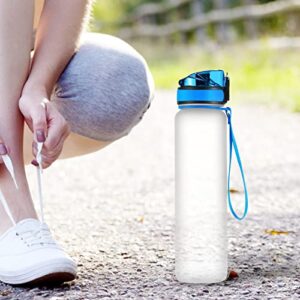 34HD Stop Slacking Drink Your Water 32 Oz Water Track Bottle, Water Bottle With Time Marker, Reminder Water Bottle, Motivational Insulated Water Bottle