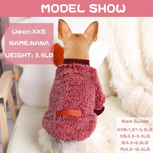 Dog Sweater Small Dog Sweater Dog Clothes for Small Dogs Girl Kitten Clothes Cat Sweater XXS Dog Clothes Puppy Clothes for Small Dogs Boy Puppy Clothes Extra Small Dog Clothes Xs 2 Pieces