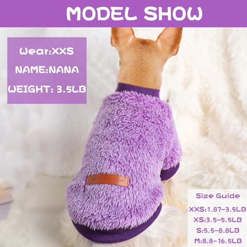 Dog Sweater Small Dog Sweater Dog Clothes for Small Dogs Girl Kitten Clothes Cat Sweater XXS Dog Clothes Puppy Clothes for Small Dogs Boy Puppy Clothes Extra Small Dog Clothes Xs 2 Pieces