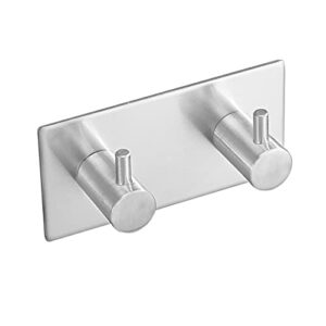 Towel Hooks, Brushed Nickel Stainless Steel Coat Robe Clothes Hook Modern Wall Hook Holder for Bathroom Kitchen Garage Hotel Wall Mounted