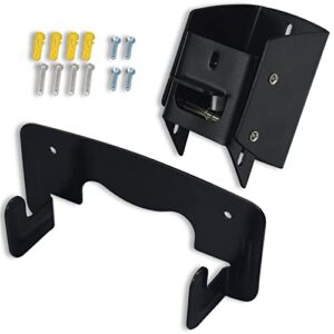 wheelbarrow hanger holder - wall mounted bracket, garage organizer holder storage bracket for most wheelbarrows, with mounting hardware holds most cart weights - effective space saving