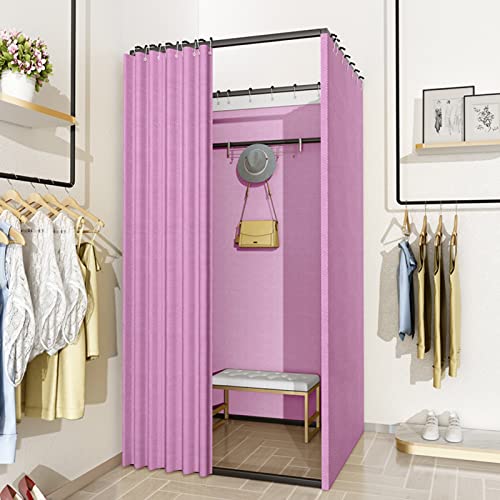 ZUSSMA Clothing Store Fitting Room, Fitting Room Clothing Store, Portable Dressing Room, Mobile Temporary Partition, Shopping Mall Square Privacy Zone Display Rack, 3 Sizes Fitting Room Dressing Room