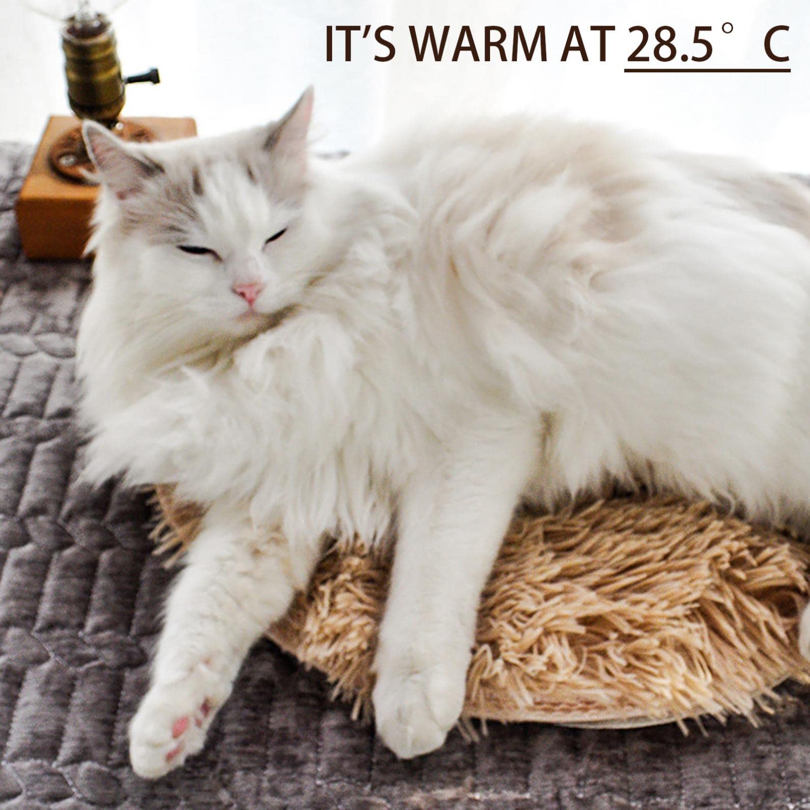 Pet Heating Pad Winter Warm, 40CM Indoor Electric Heated Pet Mat Small Animal Warm Mat