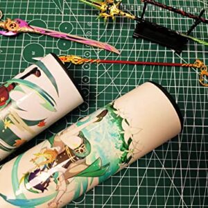 Kaedehara Kazuha Thermos Cup Genshin Impact Insulated Beverage Bottle Campus Style Students Sports Water Bottles