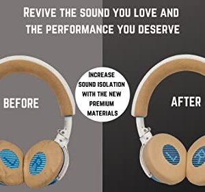 Premium Replacement SoundLink On-Ear Beige Ear Pads Cushions Compatible with Bose SoundLink On-Ear Wireless BH1 Headphones Bose On-Ear 2 (OE2) and Bose SoundTrue On-Ear Headphones. Great Comfort