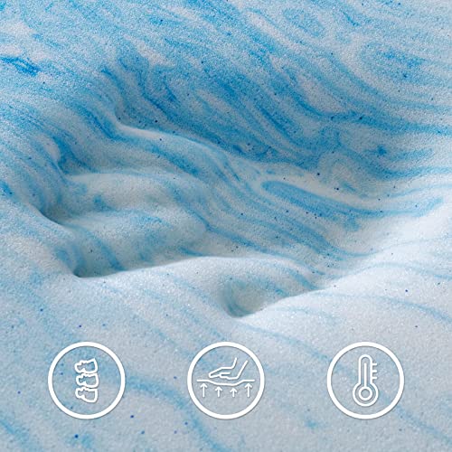 BedStory 2 Inch Memory Foam Mattress Topper Twin Size, Gel Infused Swirl Memory Foam Bed Topper for Back Pain Relief, Cooling Mattress Pad Ergonomic Design Skin-Friendly, CertiPUR-US Certified