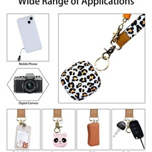 Beats Fit Pro Case Cover with Wristlet Keychain, Cute Luminous YOPICKERN Silicone Earbuds Case with Wrist Key Lanyard for Beats Fit Pro 2021/2022, Gift for Women, Leopard