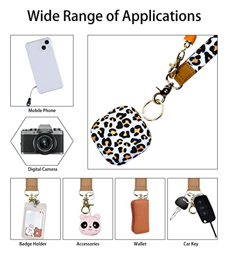 Beats Fit Pro Case Cover with Wristlet Keychain, Cute Luminous YOPICKERN Silicone Earbuds Case with Wrist Key Lanyard for Beats Fit Pro 2021/2022, Gift for Women, Leopard