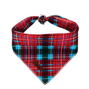 babole pet christmas dog bandanas, 1pc red washable square dog scarfs for small medium large dogs adjustable dogs bib scarfs for girl and boy(l)