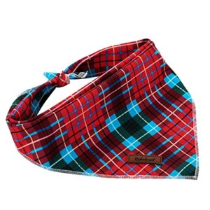 Babole Pet Christmas Dog Bandanas, 1PC Red Washable Square Dog Scarfs for Small Medium Large Dogs Adjustable Dogs Bib Scarfs for Girl and Boy(L)