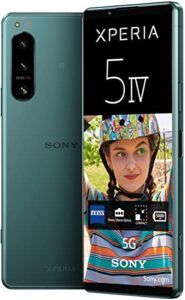 sony xperia 5 iv 5g xq-cq72 256gb 8gb ram factory unlocked (gsm only | no cdma - not compatible with verizon/sprint) – green