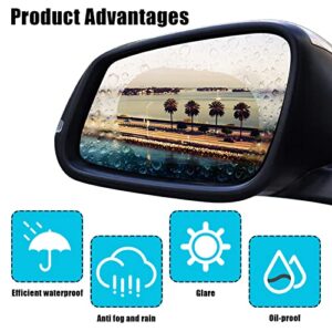 2PCS Car Rearview Mirror Film, Waterproof Rainproof Transparent Protective Sticker, HD Protective, Universal Car Windows, Rearview Mirrors, Trucks, SUVs, Safe Driving Sticker