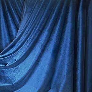 h s d k create your life 2 yard premium velvet fabric,washable fabric and wrinkle resistant velvet perfect for table cover for holidays, weddings, parties (blue)