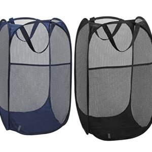 Laundry Pop-up Hamper Dirty Clothes Basket With Carry Handles Durable Fabric Collapsible Design for Clothes 2 Pack