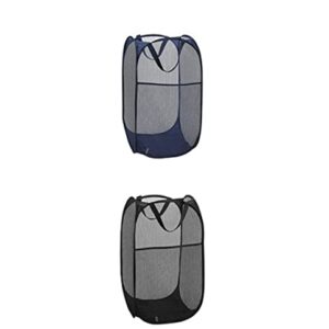 Laundry Pop-up Hamper Dirty Clothes Basket With Carry Handles Durable Fabric Collapsible Design for Clothes 2 Pack