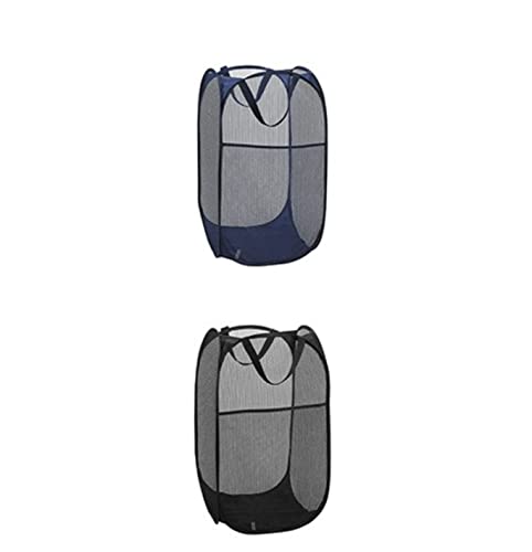 Laundry Pop-up Hamper Dirty Clothes Basket With Carry Handles Durable Fabric Collapsible Design for Clothes 2 Pack