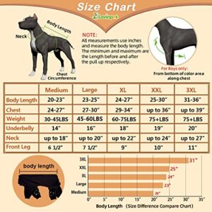 LovinPet Lovinpet Dog Clothes for Pitbull - Lucky Stars Cozy Dog Pajamas, Slim fit, Lightweight Pullover Pajamas, Full Coverage Dog pjs, Please Read Size Chart Before Ordering,Black 3XL