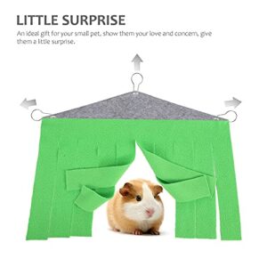 CHDHALTD Guinea Pig Hideout Hanging Hamster House, Soft Rabbit Hiding Tent Hideaway Hedgehog for Small Pets Cage Hammock Rat Nest(Blue)