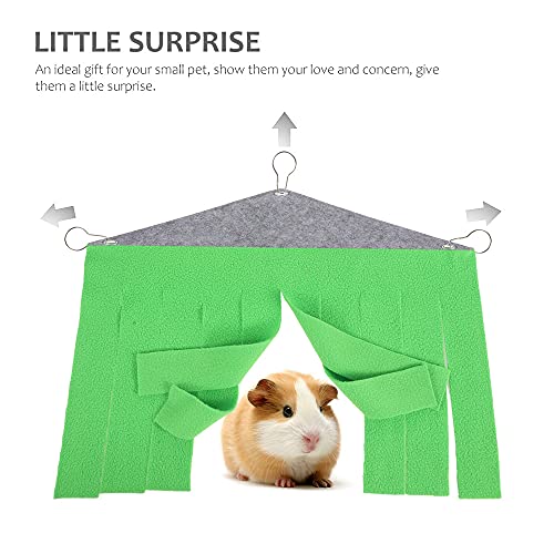 CHDHALTD Guinea Pig Hideout Hanging Hamster House, Soft Rabbit Hiding Tent Hideaway Hedgehog for Small Pets Cage Hammock Rat Nest(Blue)