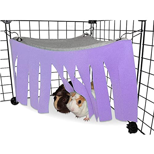 CHDHALTD Guinea Pig Hideout Hanging Hamster House, Soft Rabbit Hiding Tent Hideaway Hedgehog for Small Pets Cage Hammock Rat Nest(Blue)