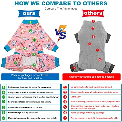 LovinPet Large Dog Onesies, UV Protection, Post Surgery Comfort Clothes, Lightweight Flannel Fabric, Light Pink Baby Elephant Print, Undershirt for Dog Dresses,Blue XXL