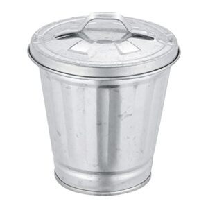 stobok office trash cans mini trash can iron waste storage bin desktop wastebasket trash can bucket small flower pot creative metal pen cup holder desktop rubbish bin with lid car trash cans