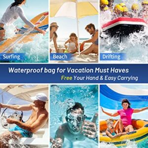 [Up to 10"] Large Waterproof Phone Pouch Bag - 2Pack, Waterproof Case Compatible with iPhone 14 Pro Max/13/12/11/XR/X/SE/8/7,Galaxy S22/S21 Google, IPX8 Cellphone Dry Bag Beach Vacation Essentials