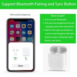 Wireless Charging Case Replacement for Airpods 1 & 2 Generation (Warm White)