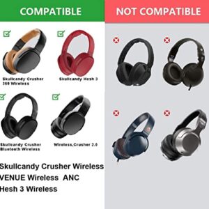 Replacement Ear Pads for Skullcandy Crusher Wireless Crusher Evo Crusher ANC Hesh 3 Headphones (Gray)