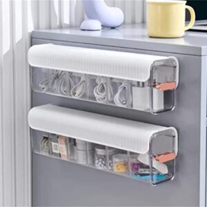 Punch-Free Multi-functional Storage Box, Clear Wall Mounted Drawer Organizer,Wall-Mounted Storage Box, Underwear Panties Socks Data Cable Closet Organizer (36x8.3x10.7cm/14.2x3.3x4.2in) (White)