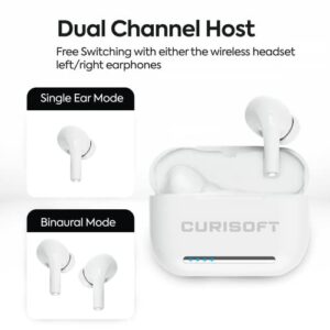 Curisoft True Wireless Earbuds - in-Ear Wireless Headphones, with Microphone, Touch Control