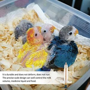 POPETPOP Baby Bird Feeding Syringe - Feeding Tubes for Baby Birds Pet Feeding Syringe Hand Feeding Syringe Birds Liquids Feeder Bird Syringe Feeder Feeding Tool for Parrot Sick Bird