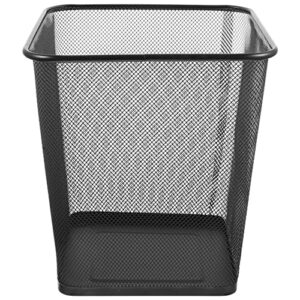 metal trash bin square metal wire mesh waste basket garbage trash can mesh waste paper bin waste basket for kitchen home office dorm room living room desk bedroom l