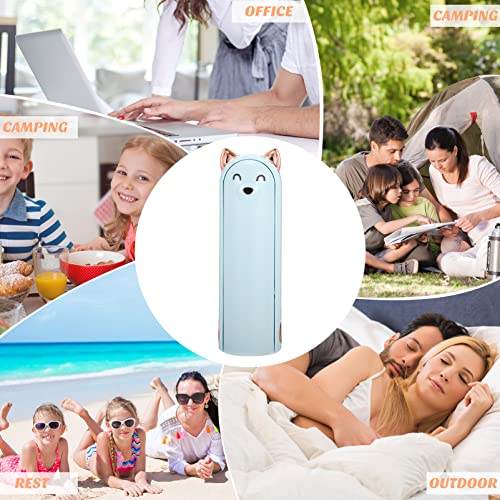 Homoyoyo Portable Fans 3pcs Blue Usb Travelling Charging Girls Stylish Summer Practical Mini Personal Design Rechargeable Foldable Outdoor Handheld Sports Portable Indoor Sky Handheld Fans