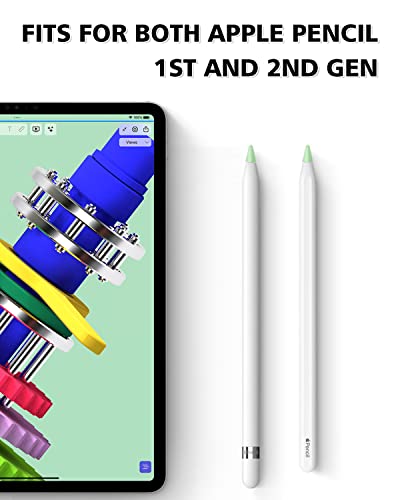 AmberVec 60 Pack Tip Cover for Apple Pencil 2nd Generation and 1st Generation, Comaptible with Apple Pencil Nib, Anti-Slip Slicone Tips Cover, Light Resistance, Multicolor