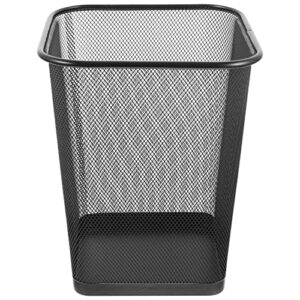 yardwe metal trash bin square metal wire mesh waste basket garbage trash can mesh waste paper bin waste basket for kitchen home office dorm room living room desk bedroom s