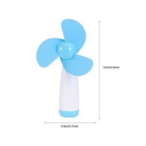 Homoyoyo Portable Fan 2pcs Adjustable Held Fans, Design- Quality & Foam Blue, Hand Use Lovely Summer Not Operated: Fan,portable Fan, Powered, Cooling Men and Stylish Fan Portable Indoor Fans Desk Fan