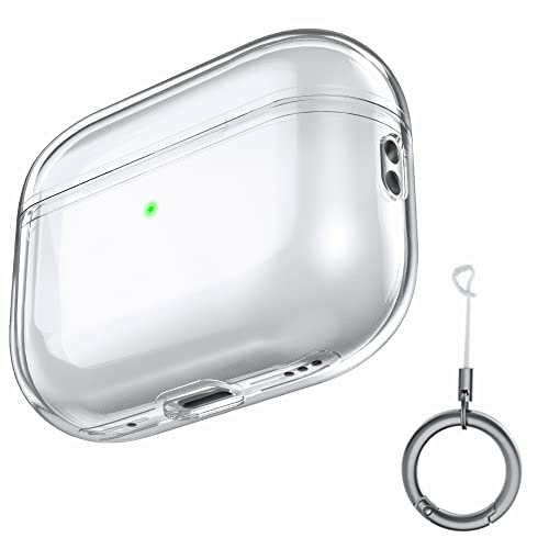 ATAMER Compatible Airpods Pro 2 Case, Clear Soft TPU Protective Cover, Compatible with MagSafe, with Lanyard, AirPods Pro 2nd Generation Charging Case 2022 (Clear)