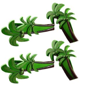 2 Set (4 Ct) Coconut Beach Towel Clips Jumbo Size for Beach Chair, Cruise Beach Patio, Pool Accessories for Chairs, Household Clip, Baby Stroller