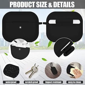 Ceecotes for Airpods Pro 2nd Generation Case Cover 2022, Compatible with Airpods Pro 2 Case generation Soft Silicone Skin Cover, Shock-Absorbing Protective Case with Keychain for Airpods Pro 2 (Black)