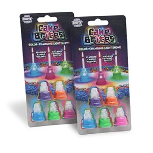 BEST PARTY EVER! Cake Brites Flashing Candle Holders, Color-Changing Birthday Cake Lights for Candles, Turn Any Cake into a Dazzling Light Show, 2-Pack (10 Cake Brites Total)