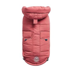 gf pet pink super puff dog parka, medium